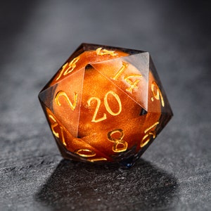 Orange Sand Liquid Core Dice Set - Etsy