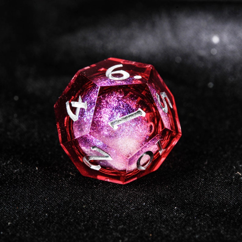 Dark Red Liquid Core Resin Dice Chonk D20 - Etsy