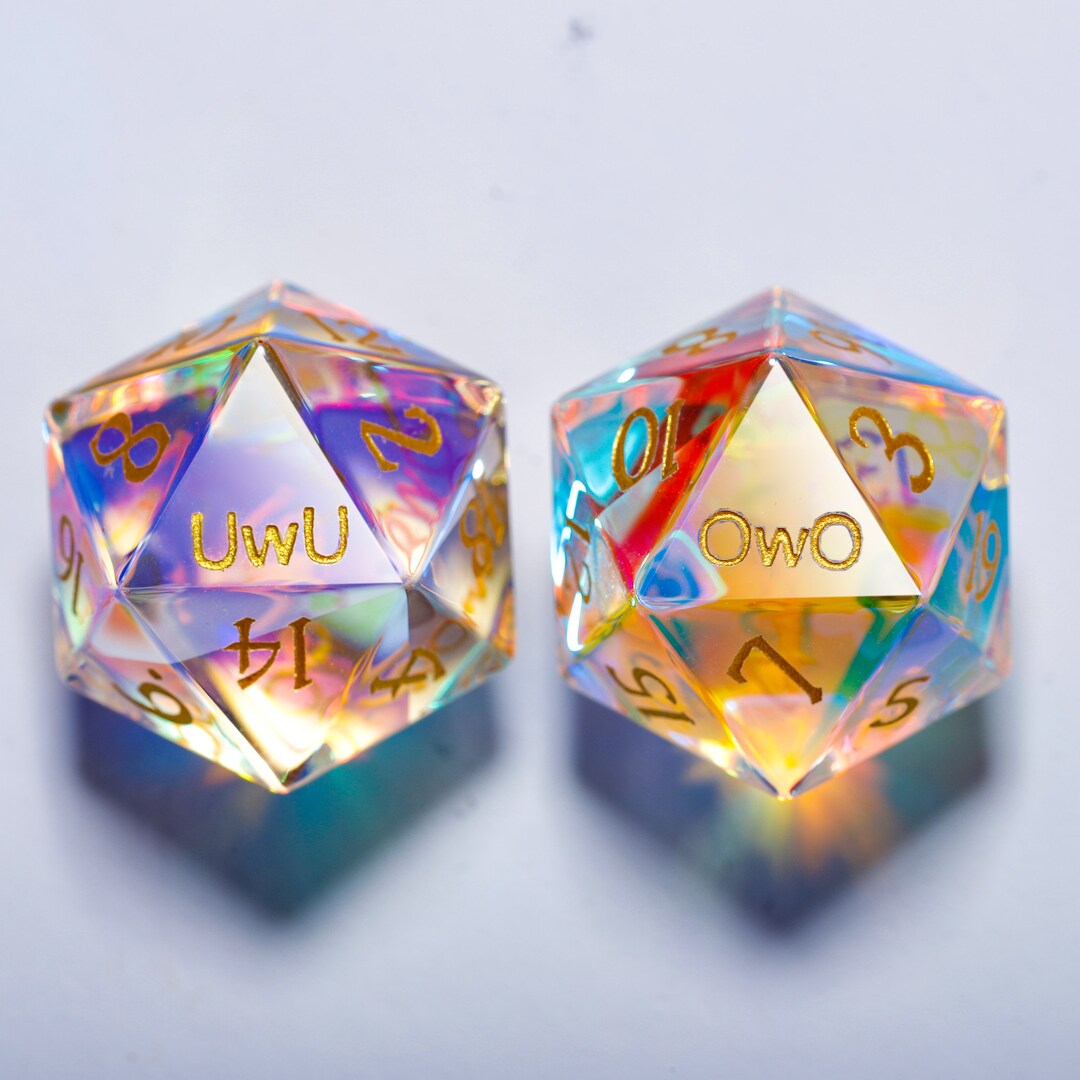 Fantastic Glass Owo Uwu Dice Set - Etsy Australia