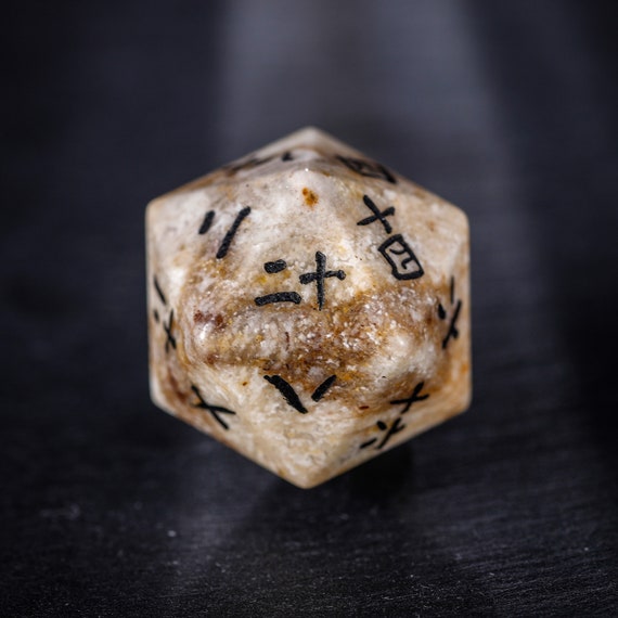 Dice Coral Fossil Gemstone DnD Dice Set Kanji Dice Games & Puzzles Toys ...