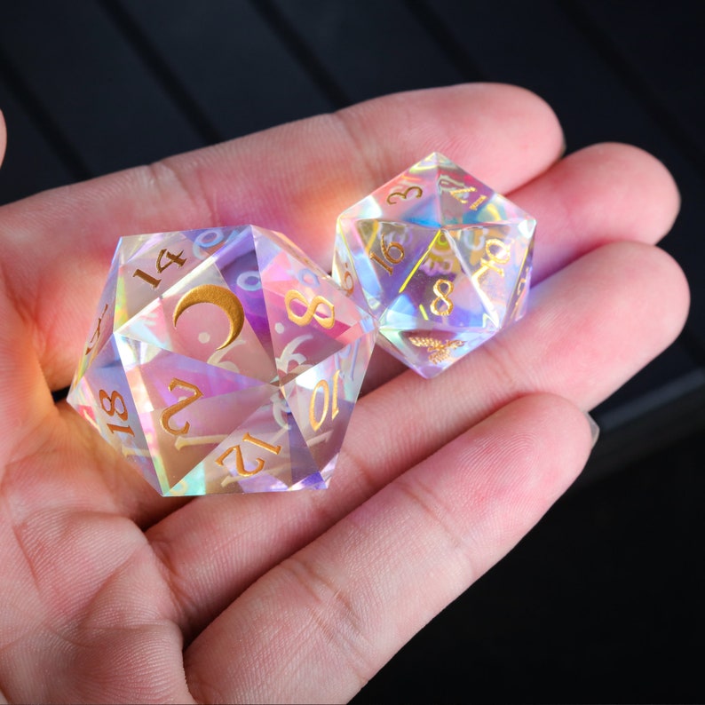 Fantastic Glass Moon Dice Chonk D20 - Etsy UK
