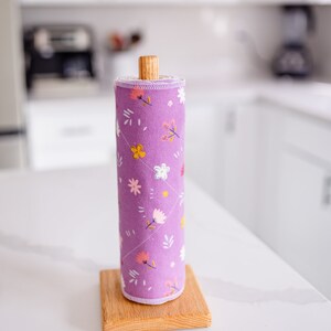 Pretty Purple Floral Reusable Paper Towels| | Eco Friendly Cloth Paper ...
