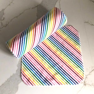 Rainbow Stripes | Reusable Paper Towels | Paper Towel Holder | Rainbow ...