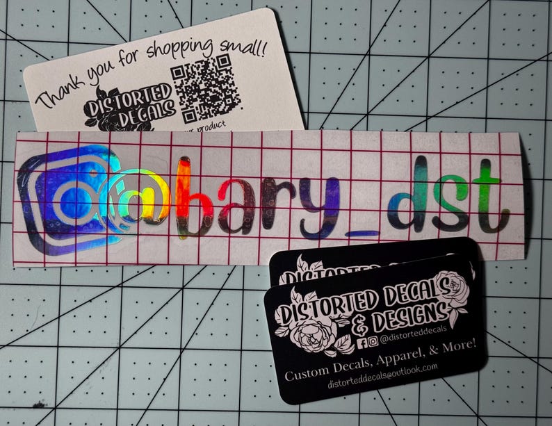 Custom Social Media Handle Decal Instagram Tiktok Facebook Name Decal ...