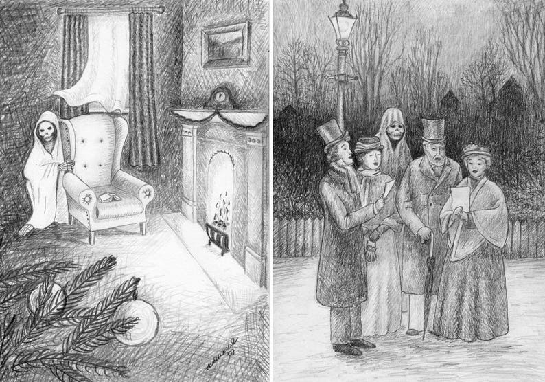 A Ghost Story for Christmas Pack of 12 Cards: Alternative Christmas ...
