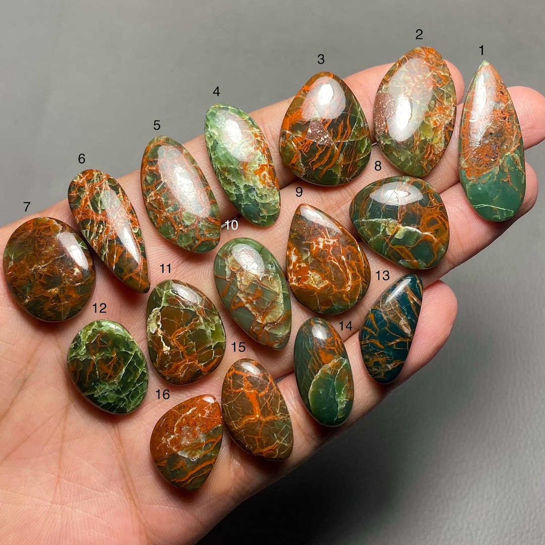 Spider Web Jasper A One Quality 100% Natural Spider Web Jasper Cabochon ...