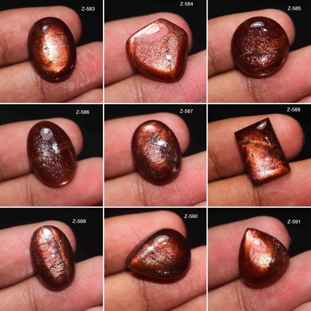 Purple Haze Sunstone A One Quality 100% Natural Sunstone Cabochon Loose ...