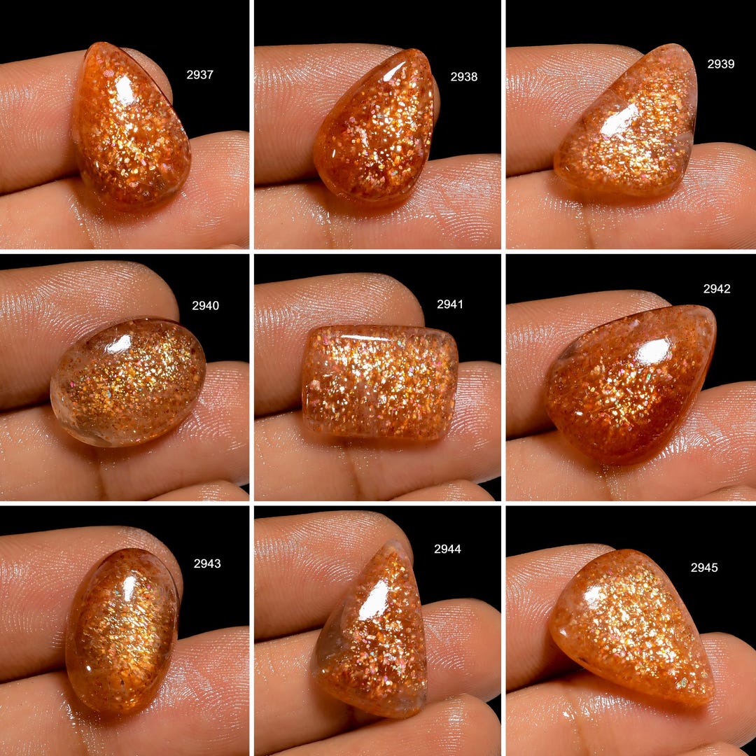 Sunstone A One Quality 100% Natural Sunstone Cabochon Loose Gemstone ...