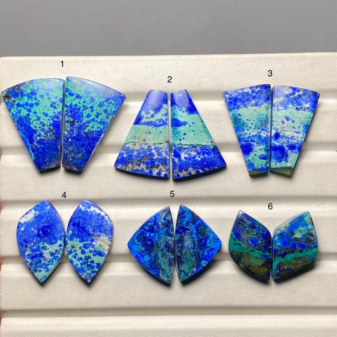 Bluebird Malachite Azurite Pair A One Quality 100% Natural Malachite ...