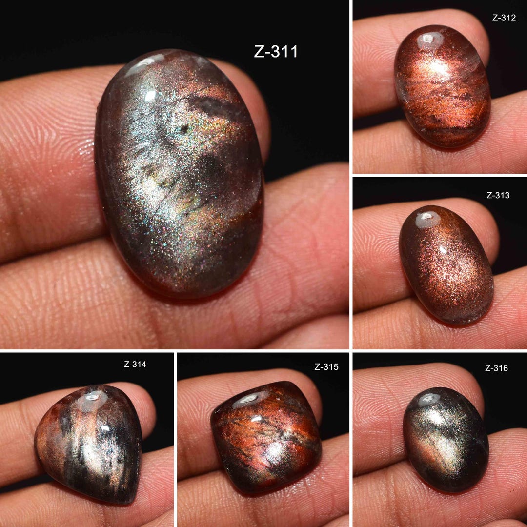 Purple Haze Sunstone A One Quality 100% Natural Sunstone Cabochon Loose ...