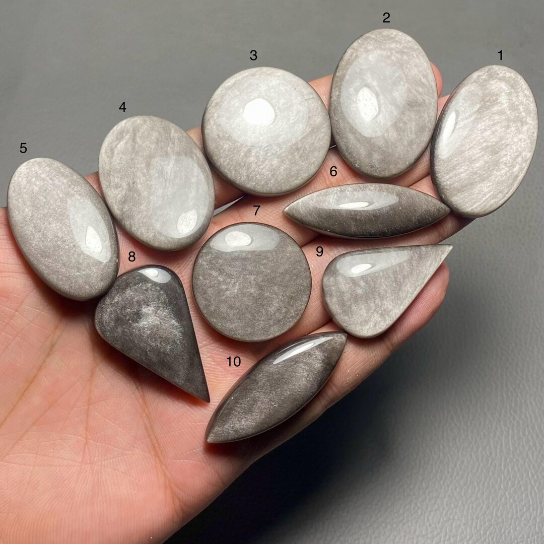 Silver Sheen Obsidian A One Quality 100% Natural Silver Sheen Obsidian ...