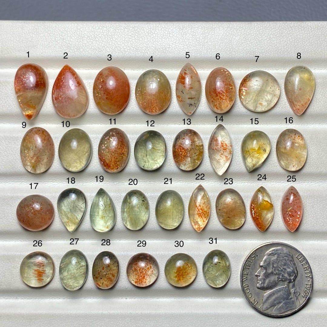 Green Tanzania Sunstone A One Quality 100% Natural Sunstone Cabochon ...