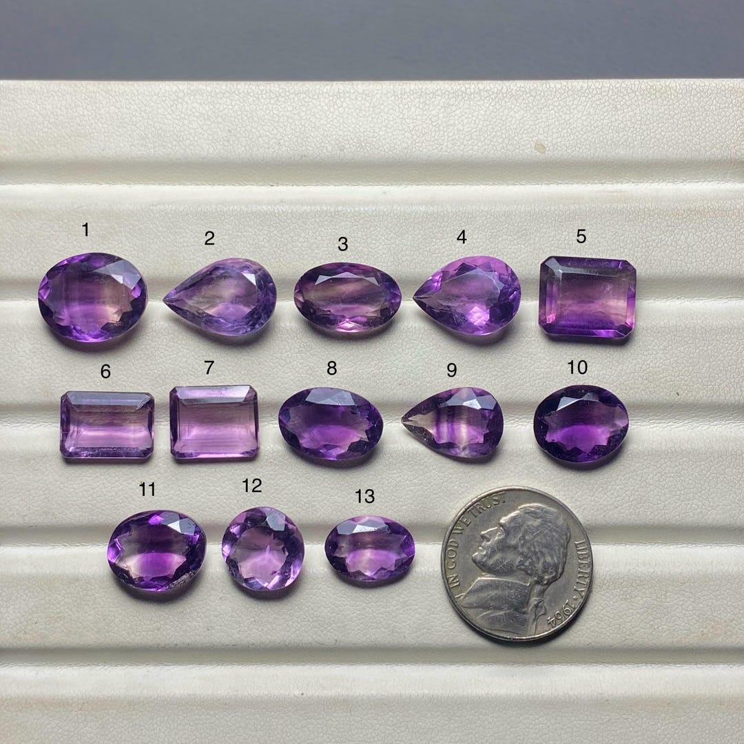 Purple Fluorite Faceted Cut A One Quality 100% Natural Fluorite Cut ...
