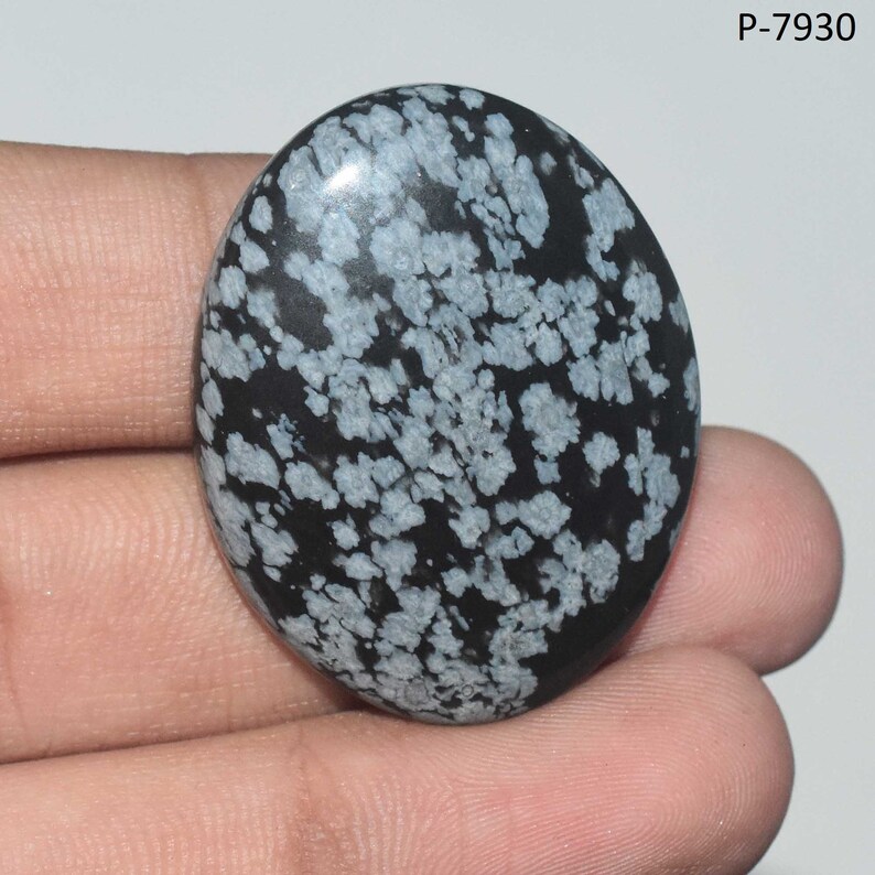 Natural Snow Flake Obsidian Cabochon Snow Obsidian Loose | Etsy