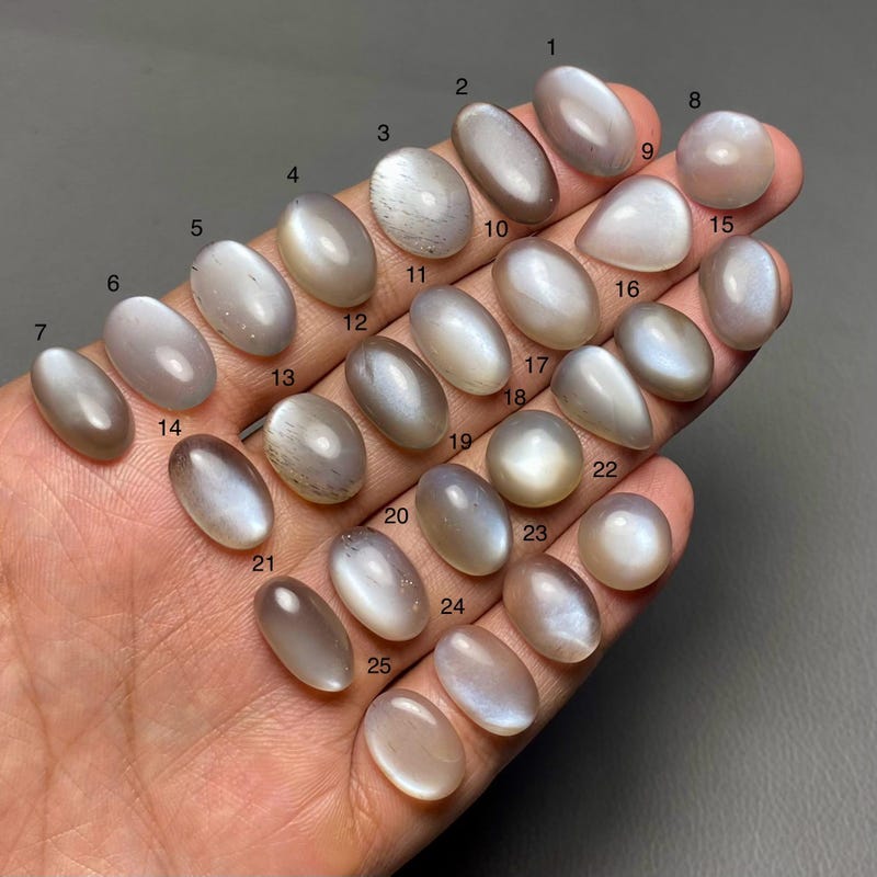 Grey Moonstone Sterling Ring - Etsy UK