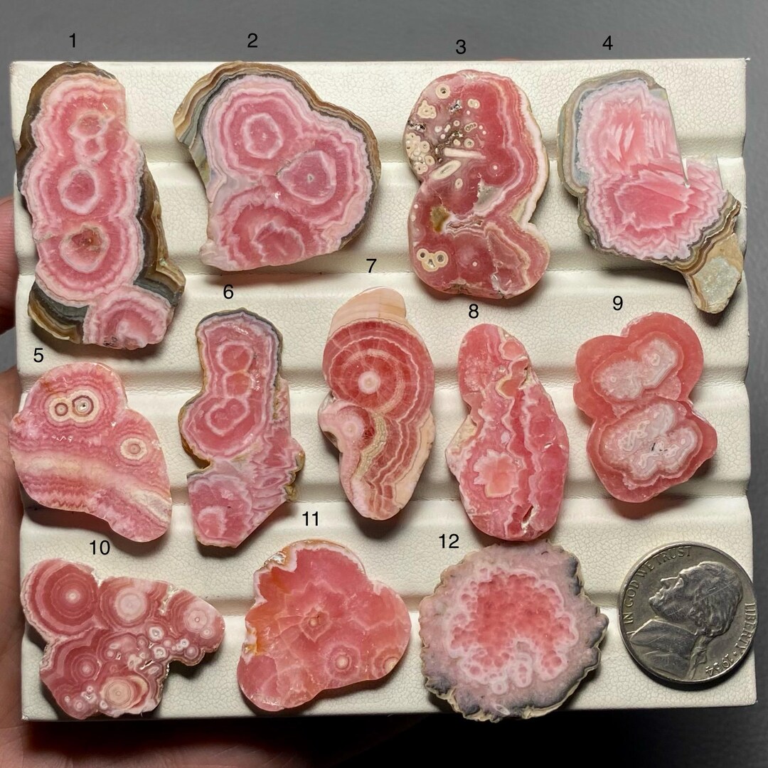 Rhodochrosite Stalactite Slice A One Quality 100% Natural Rhodochrosite ...