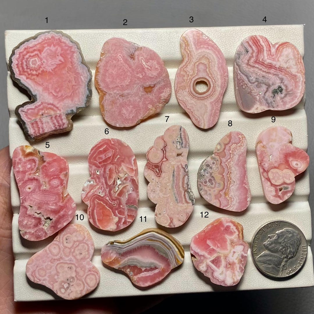 Rhodochrosite Stalactite Slice A One Quality 100% Natural Rhodochrosite ...