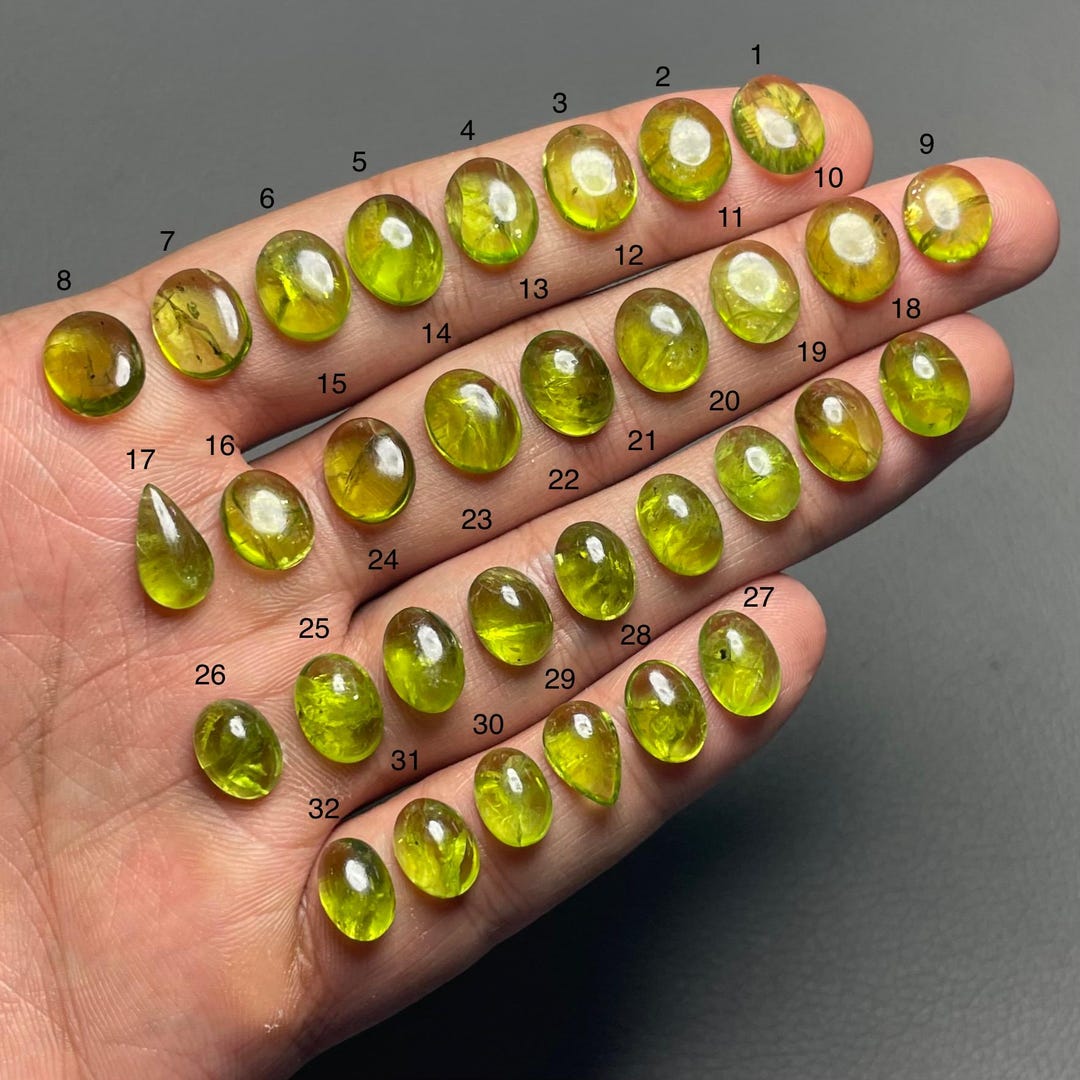 Green Peridot With Inclusion A One Quality 100% Natural Peridot ...