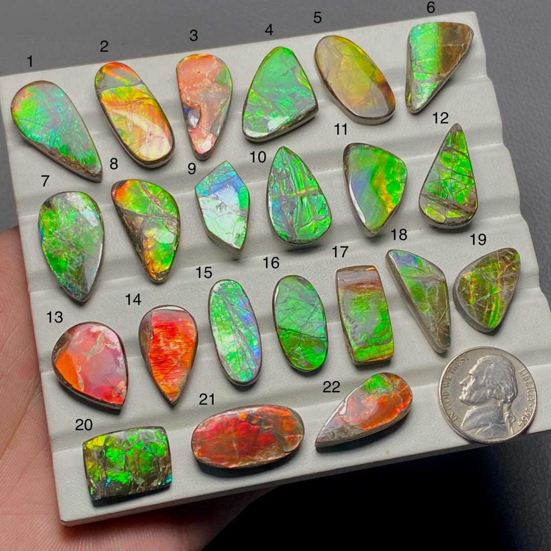 Ammolite A One Quality 100% Natural Amazing Fire Ammolite Cabochon ...