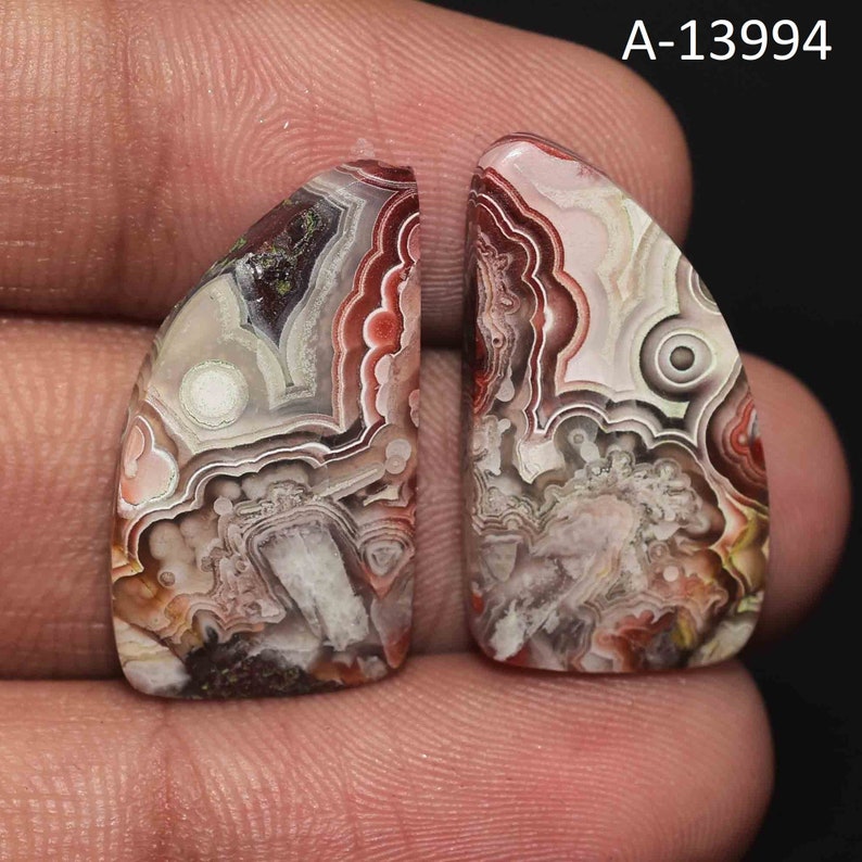Impressive AAA Quality Crazy Lace Agate Pair Cabochon Agate - Etsy