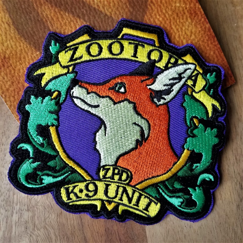 ZPD K-9 Unit- Inspired by Disney's Zootopia - Large 4 Inch Appliques ...