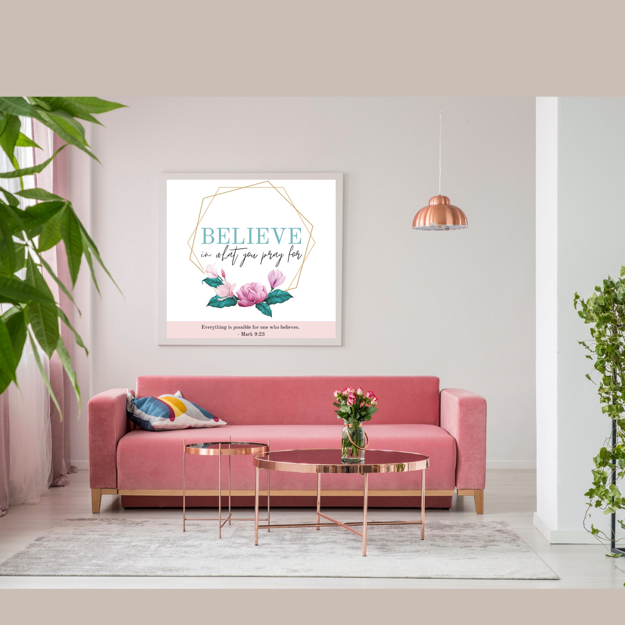 Believe in What You Pray For Mark 923 Christian Wall Decor - Etsy Ireland