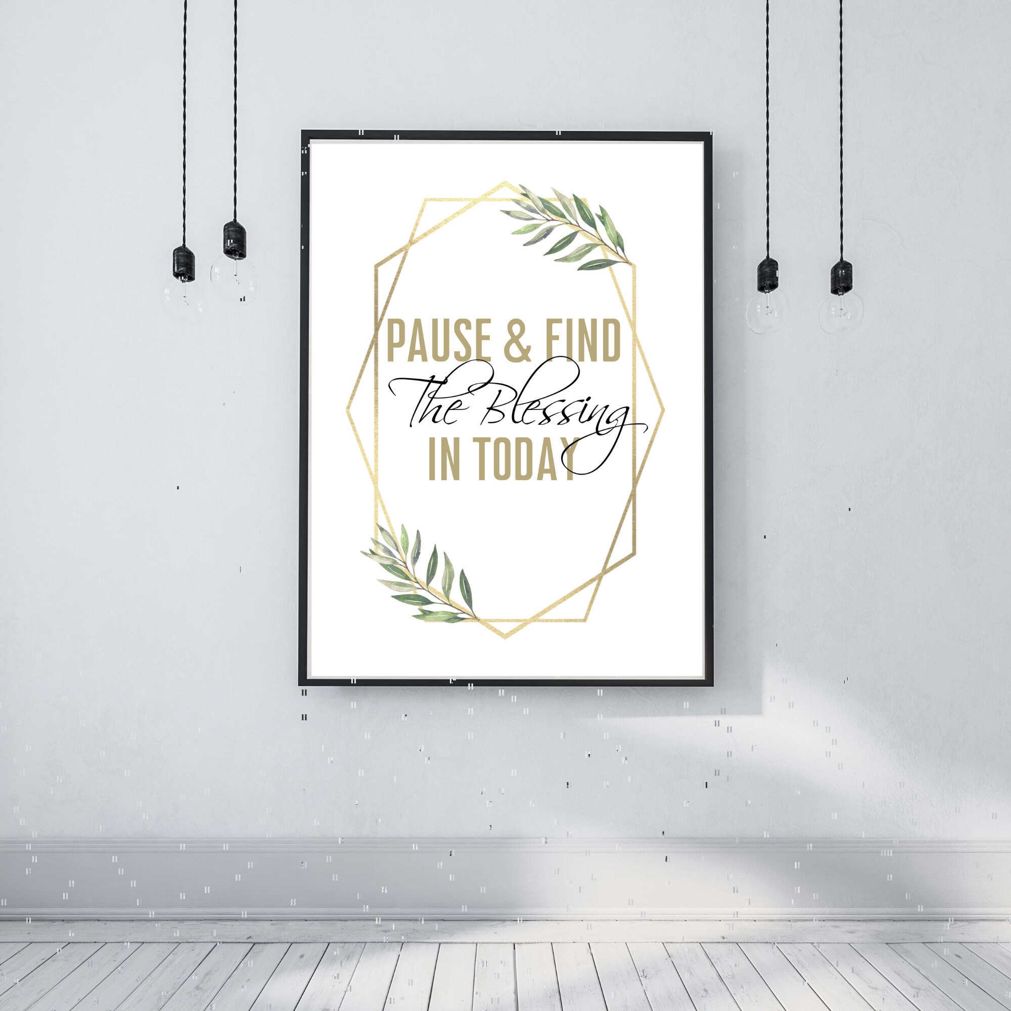Pause And Find The Blessing In Today Christian Printable Art | Etsy