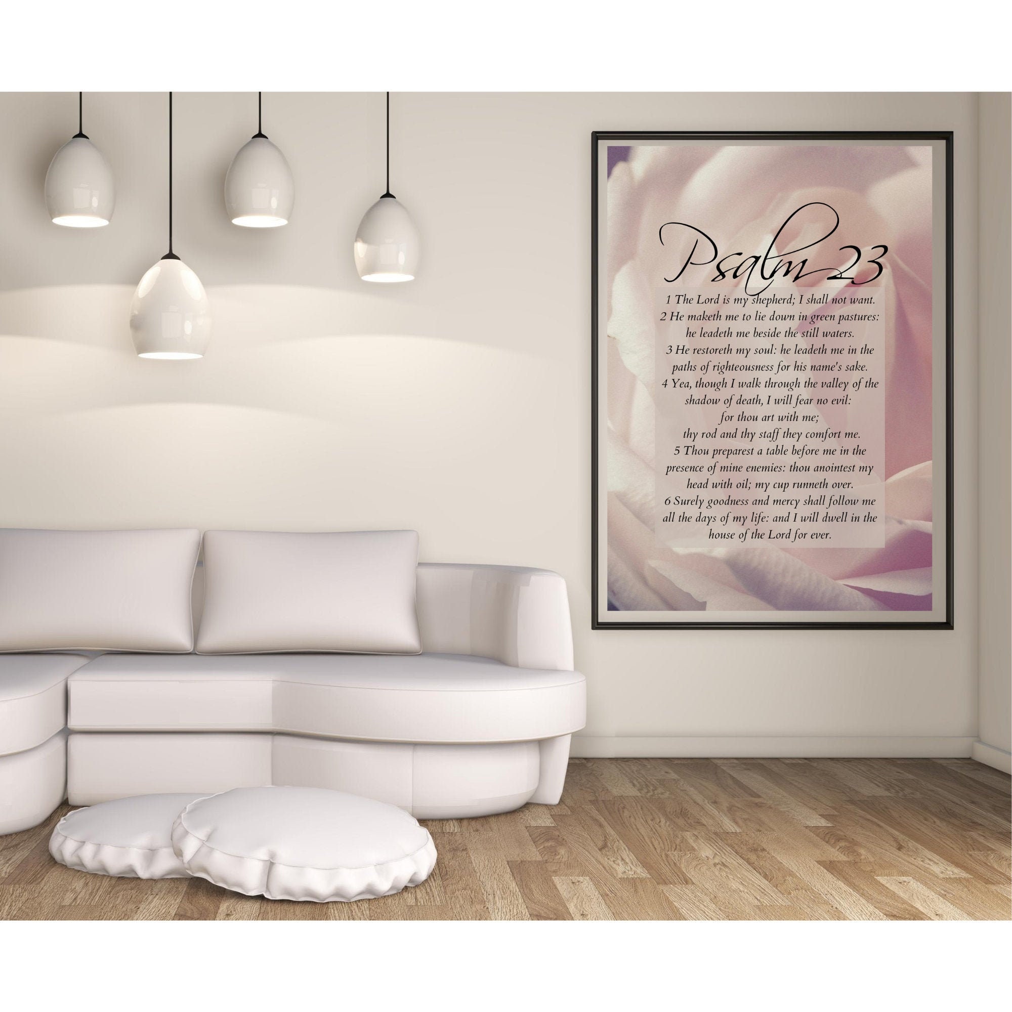 Psalm 23, the Lord is My Shepherd, Christian Wall Decor, Bible Wall Art ...