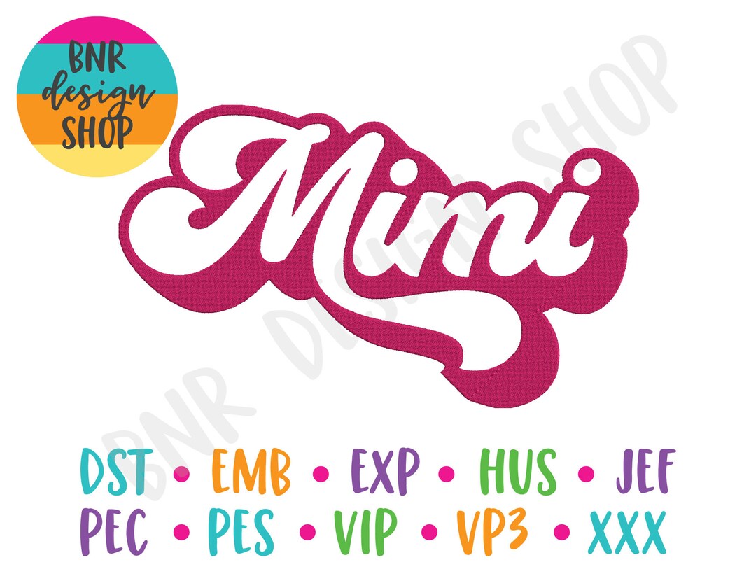 Mimi Machine Embroidery Design, 3 Sizes, Grandma Embroidery, Embroidery ...