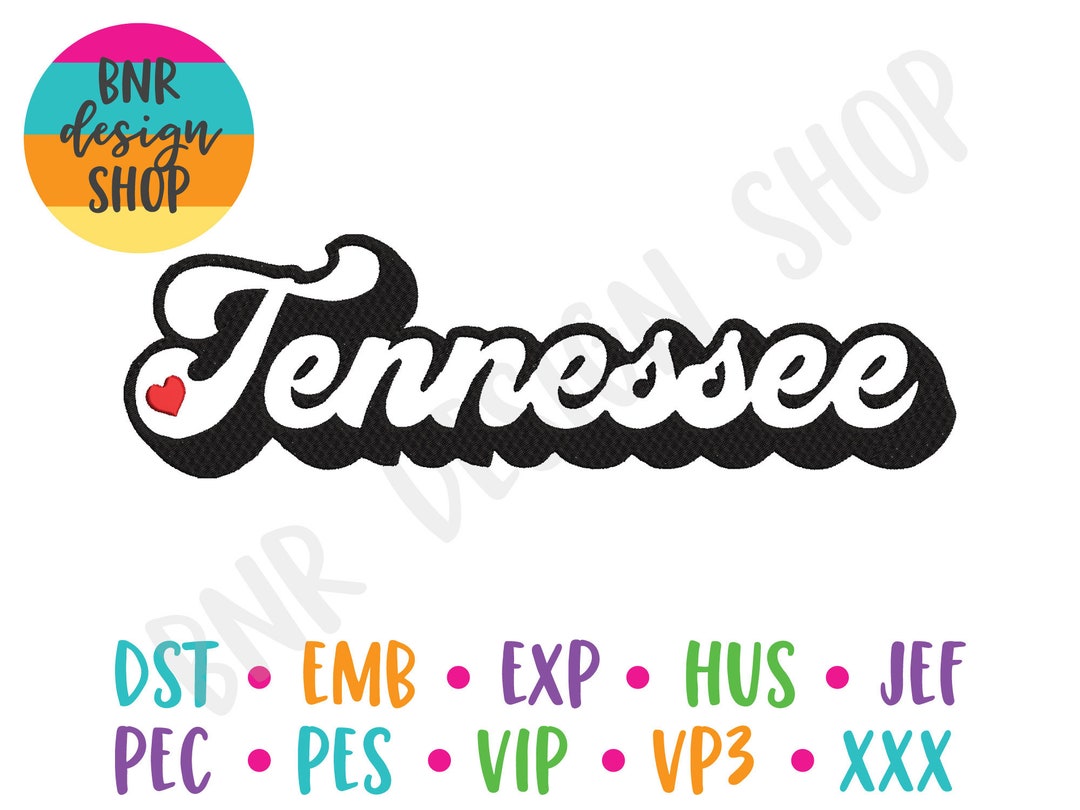 Tennessee Embroidery Design, 3 Sizes, Home Embroidery, Embroidery ...