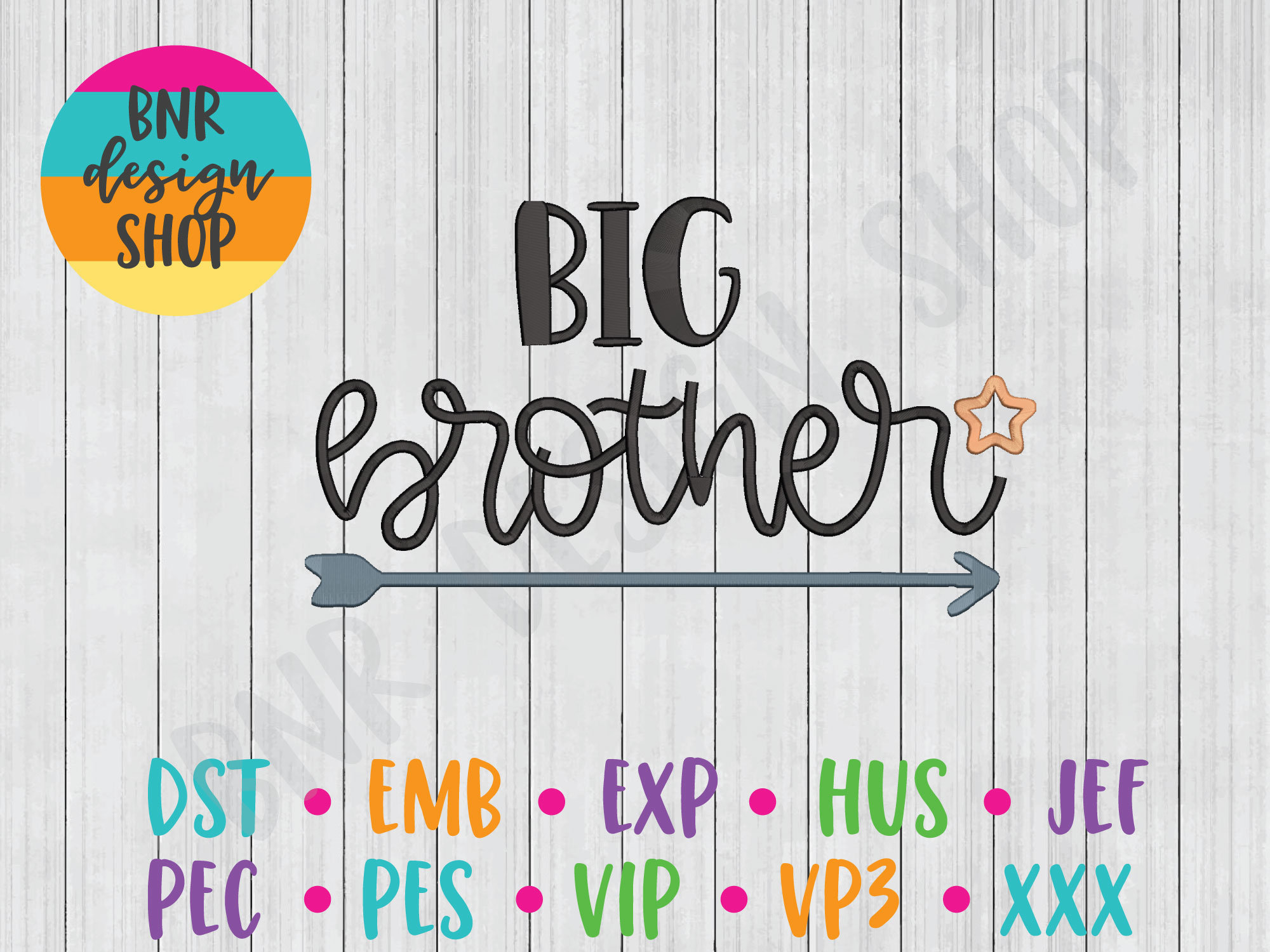 Big Brother Embroidery 3 Sizes Brother Machine Embroidery | Etsy