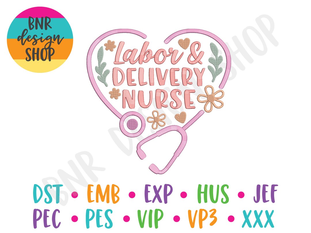 Nurse Embroidery Designs for Nurse, Labor and Delivery Nurse, Nursing ...