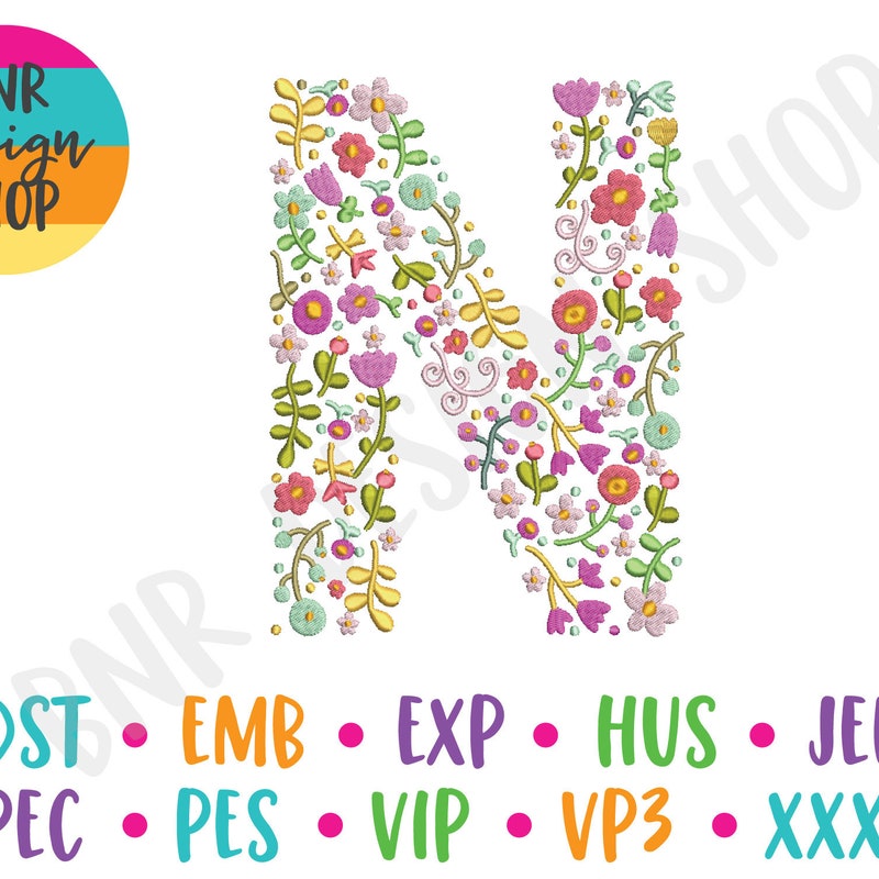 Single Letter Monogram Embroidery - Etsy