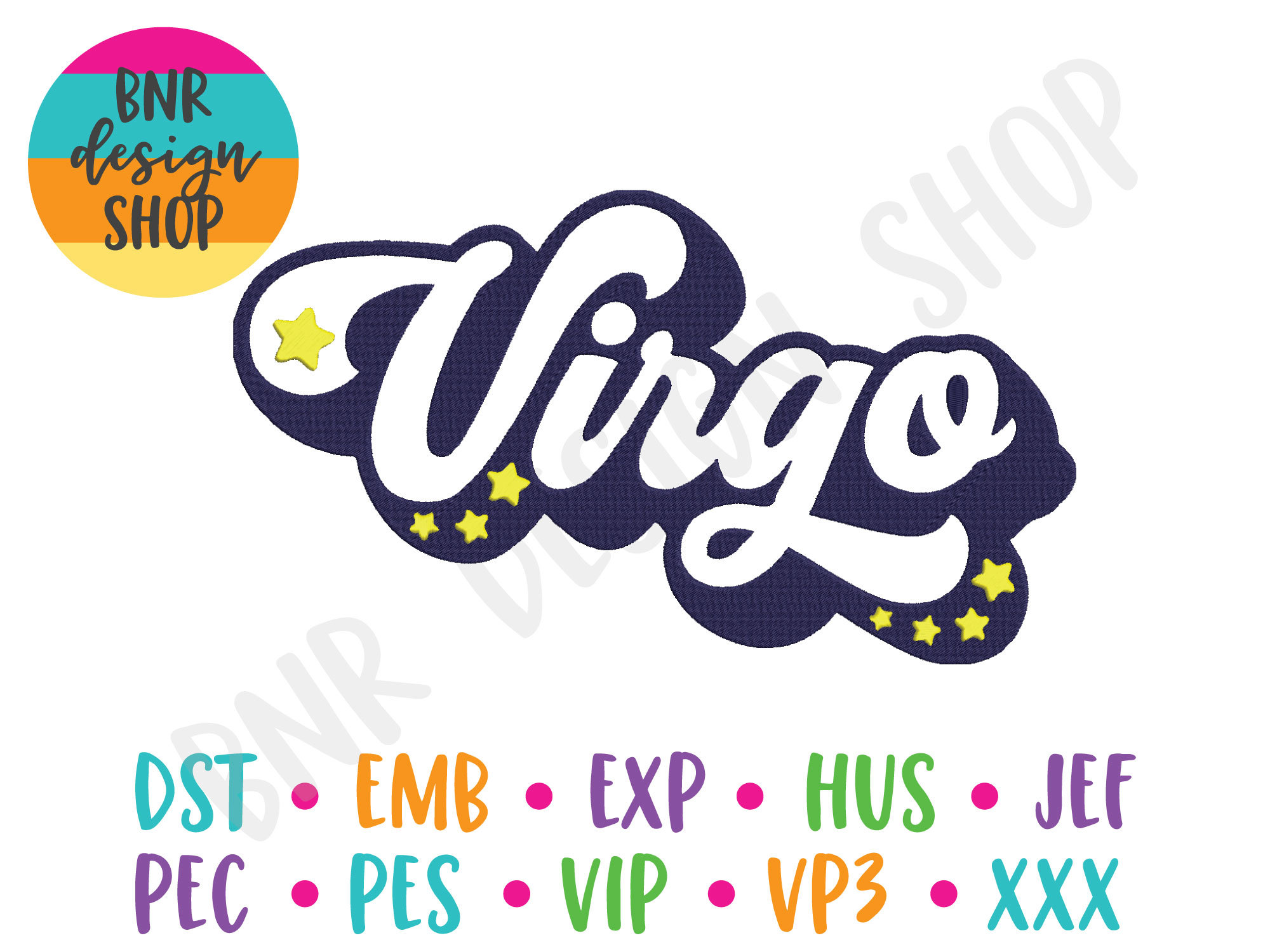 Virgo Embroidery Design Zodiac Sign Embroidery Designs for - Etsy