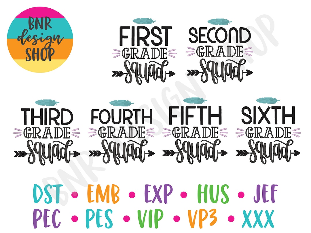 School Embroidery Designs, 6 Designs, School Embroidery, Machine ...