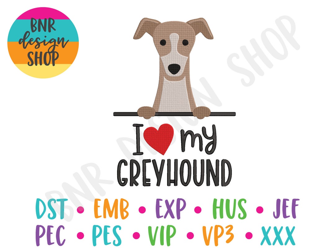 Dog Mom Embroidery Design, Greyhound Embroidery, 3 Sizes, Dog ...