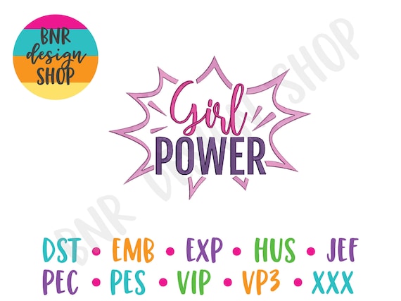 Girl Power Embroidery Design 3 Sizes Girl Boss Embroidery - Etsy