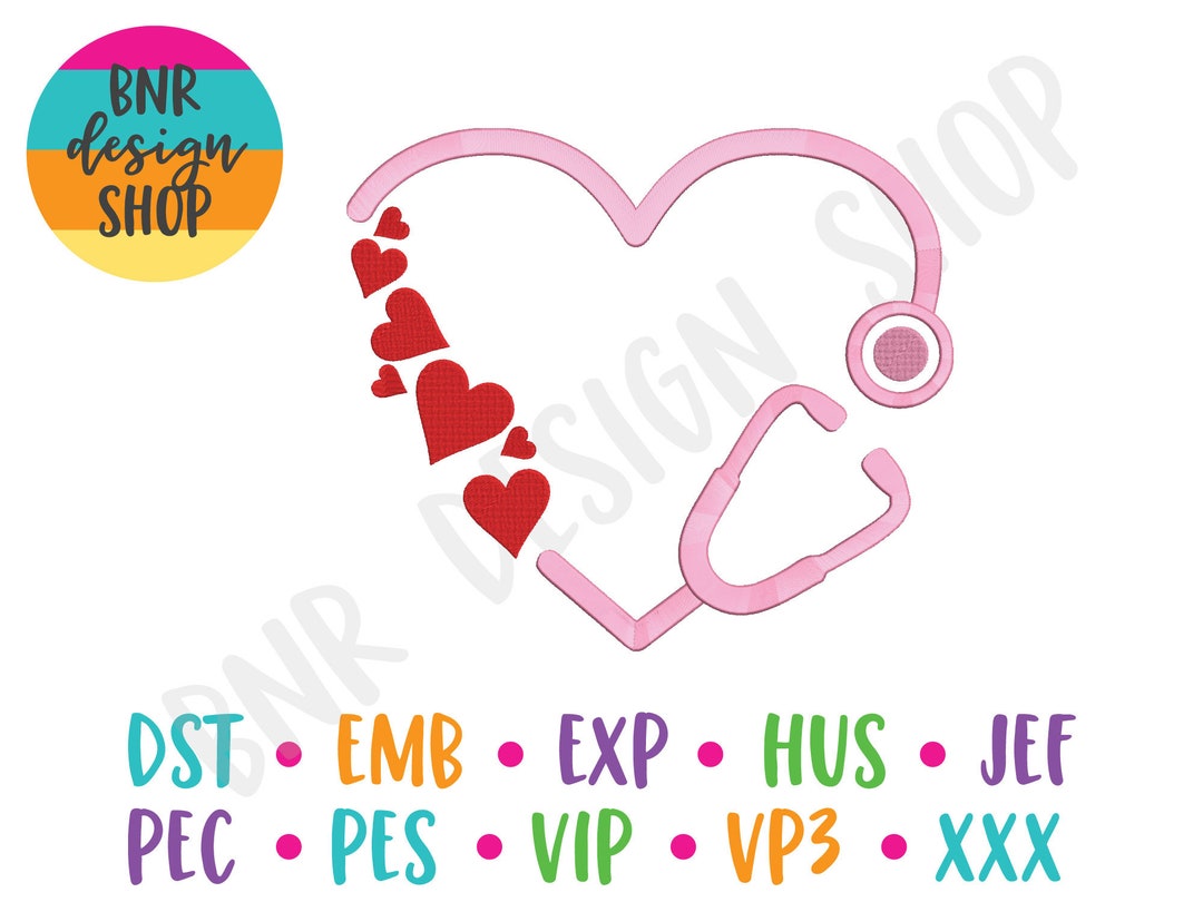 Nurse Embroidery Designs for Nurse, Registered Nurse Embroidery Design ...