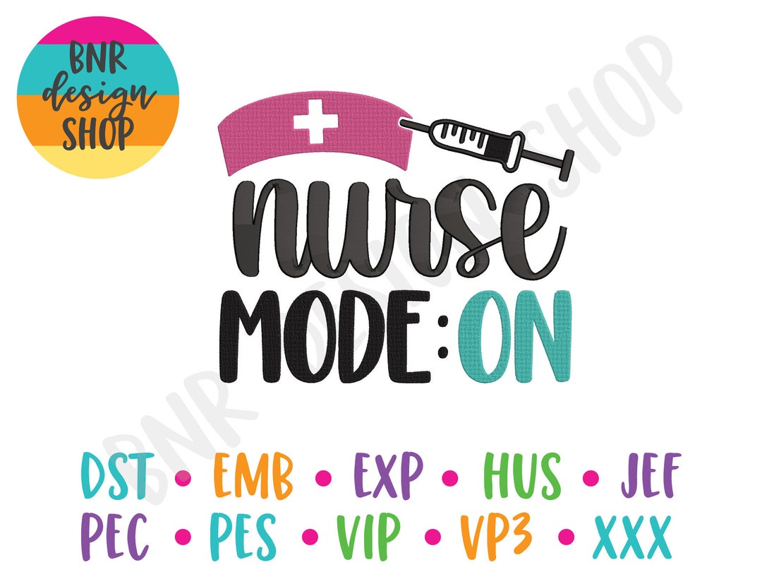 Nurse Embroidery Designs for Nurse, Registered Nurse Embroidery Design ...