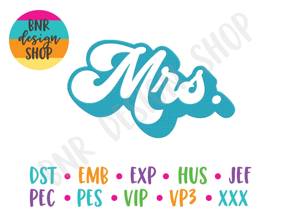 Bride Embroidery Design, Mrs Embroidery File, Wedding Embroidery ...