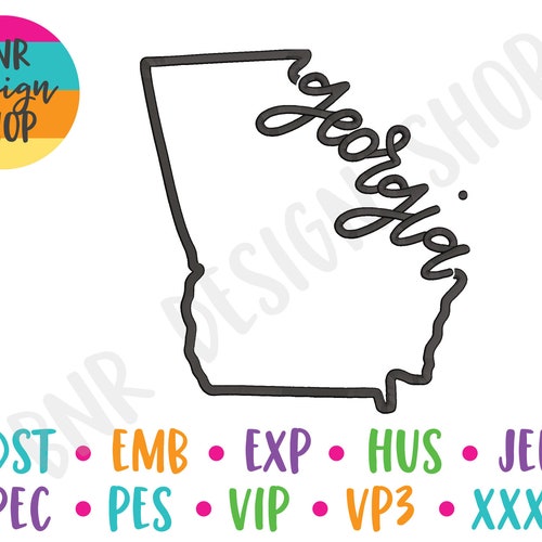Georgia Peach Embroidery Design Instant Download - Etsy