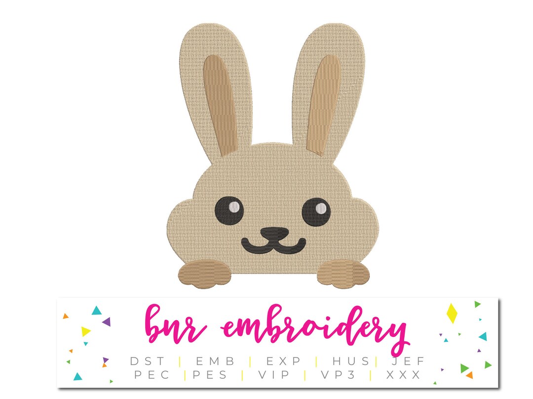 Bunny Embroidery Design, Pocket Topper Embroidery Design, Animal ...