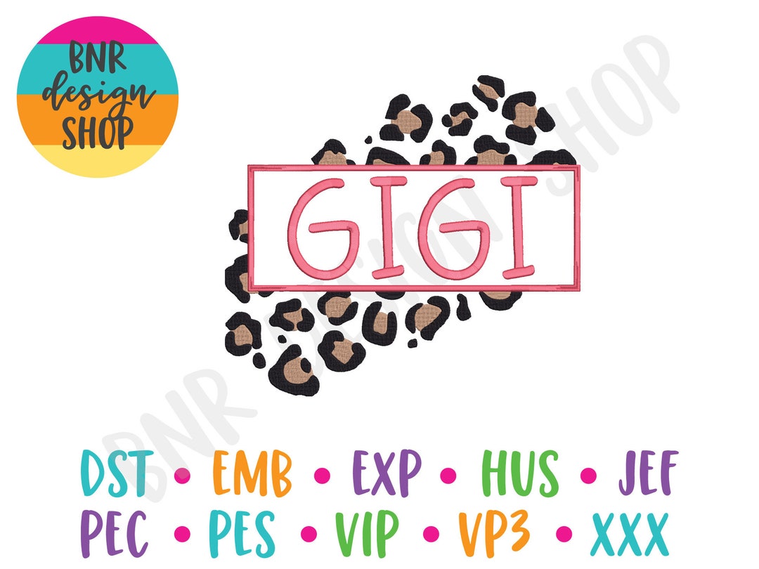 Gigi Embroidery Design, Grandma Embroidery Design, Gigi Embroidery File ...