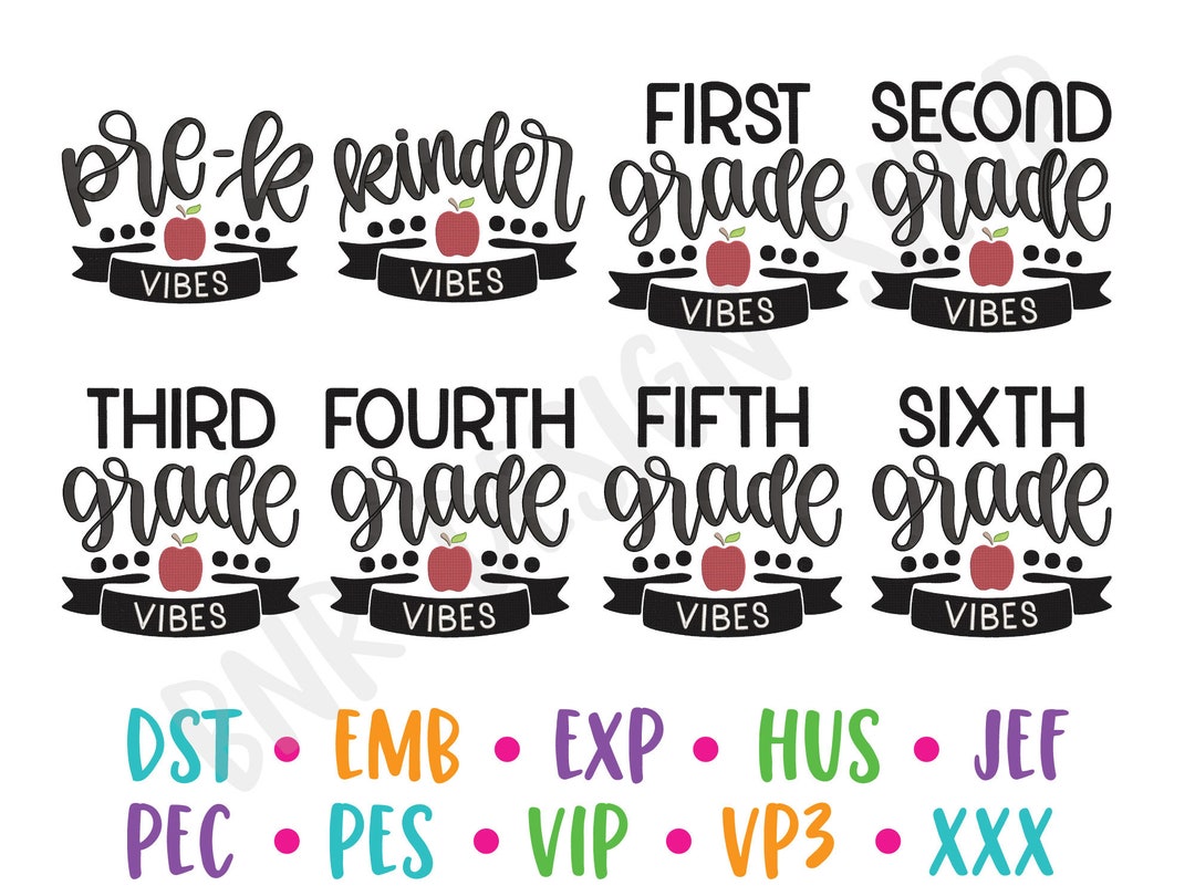 School Embroidery Designs, 8 Designs, Teacher Embroidery Design ...