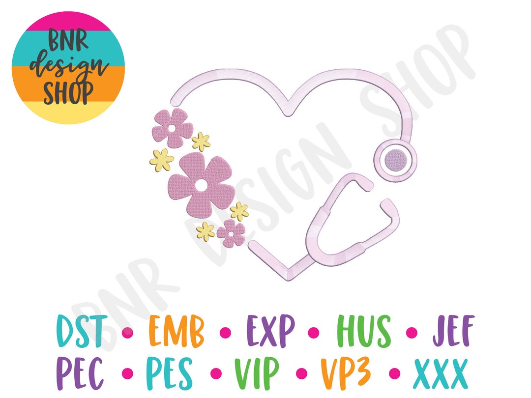 Nurse Embroidery Designs for Nurse, Registered Nurse Embroidery Design ...