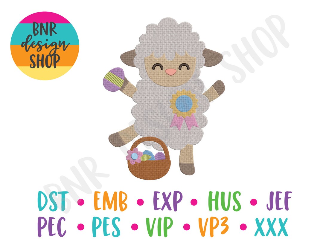 Lamm Stickdatei, 3 Größen, Ostern Stickdatei, Stickdatei, Stickdatei, Sofort Download - Etsy.de