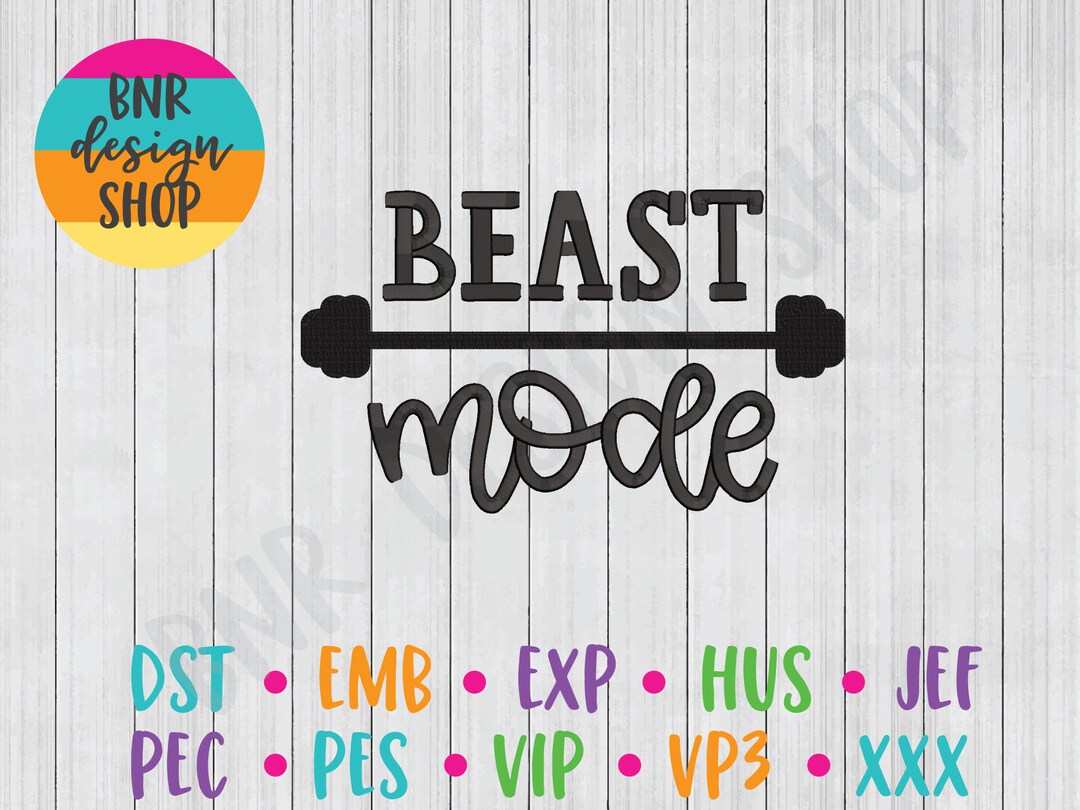 Gym Embroidery Design, Barbell Embroidery, Workout Embroidery Designs ...