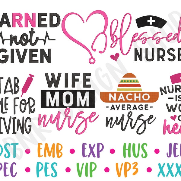 Embroidery Nurse Designs - Etsy