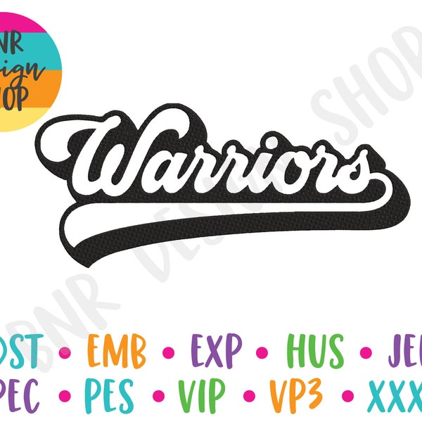 Warriors Embroidery - Etsy