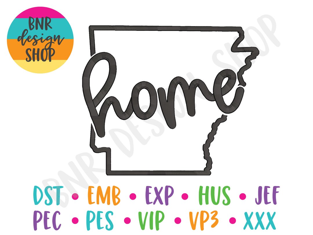 Arkansas Embroidery Design, 3 Sizes, Home Embroidery, Embroidery Design ...